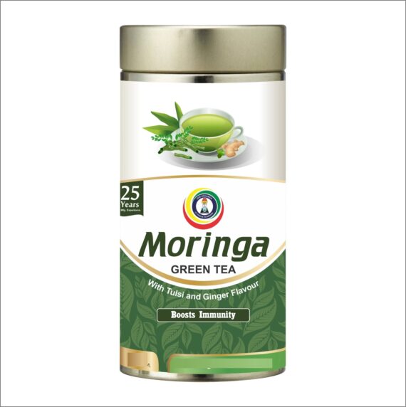 Moringa Green Tea With Tulsi and Ginger Flavour 100 Gm + 20% Extra ...